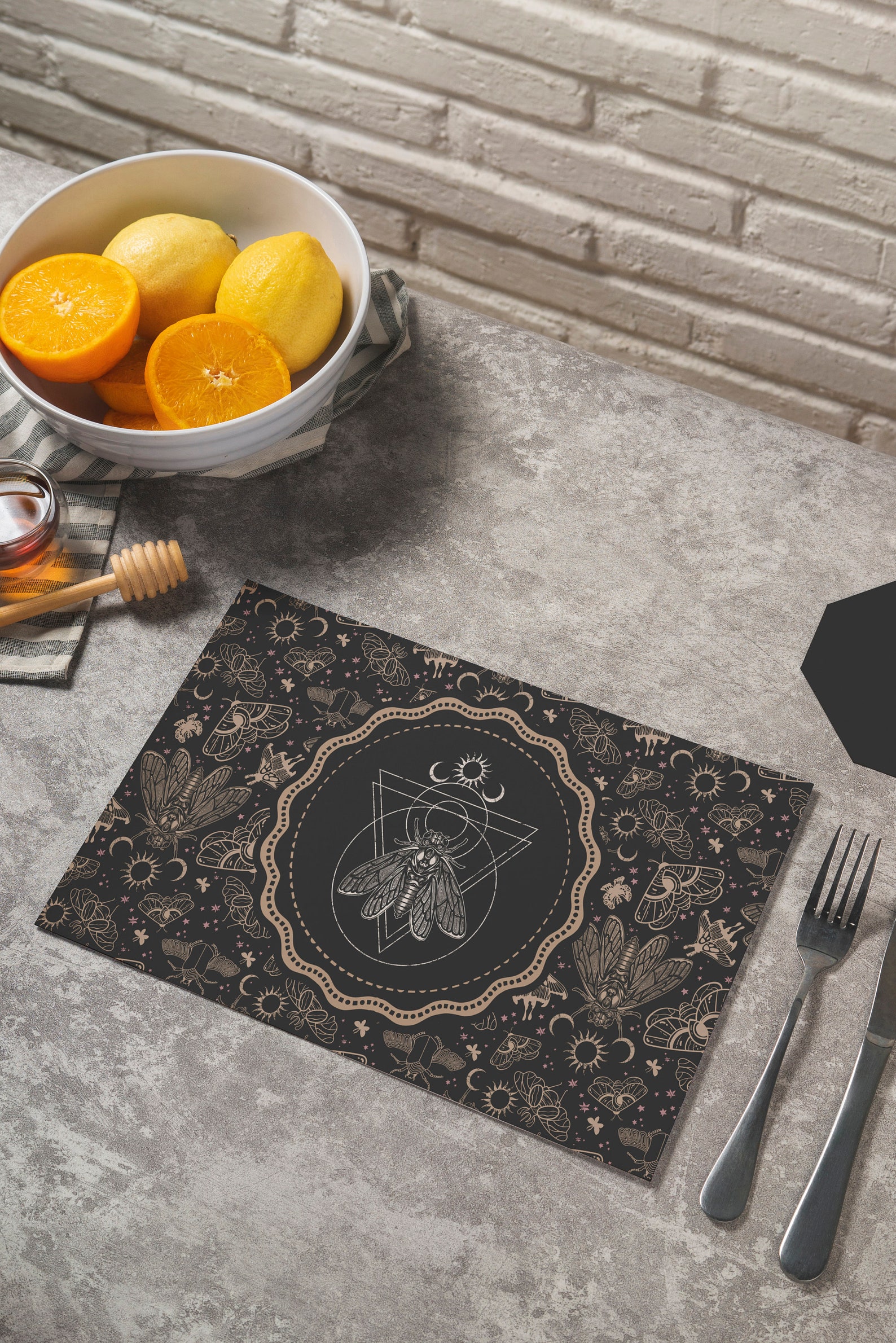 Witchy Cicada Placemat: Adorn Your Dining Table in Dark Occult Magick W ...