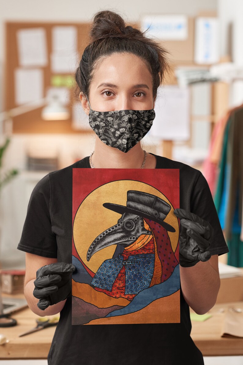 Plague Doctor Poster Occult Pandemic Saint Wall Art Dark - Etsy