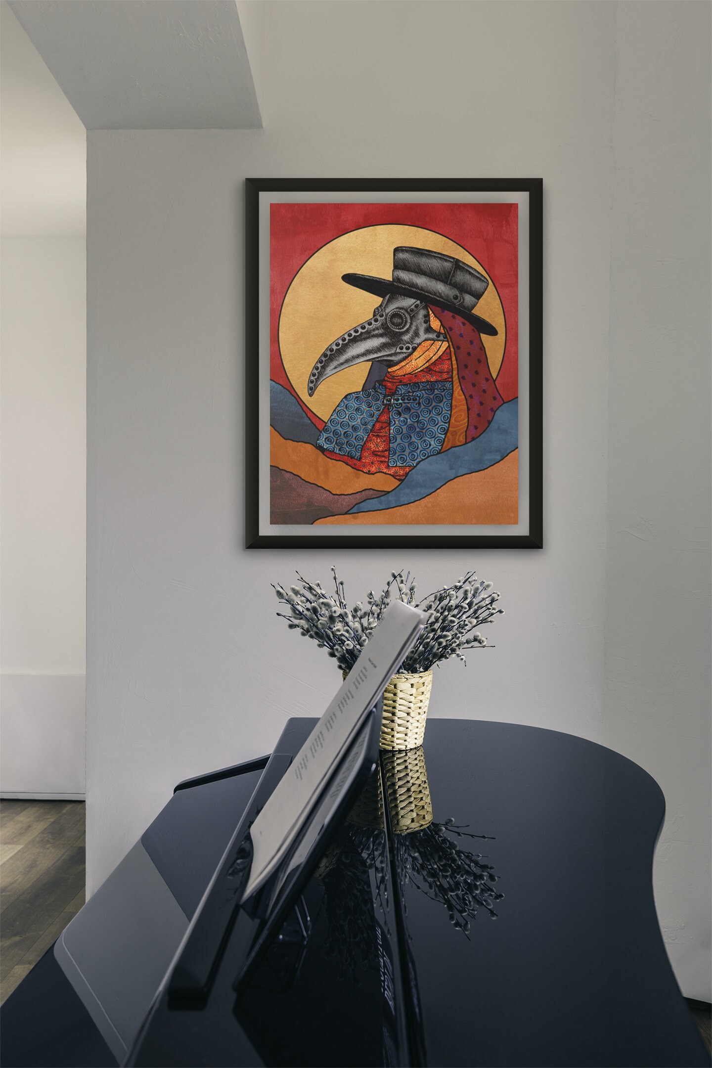 Plague Doctor Poster Occult Pandemic Saint Wall Art Dark - Etsy