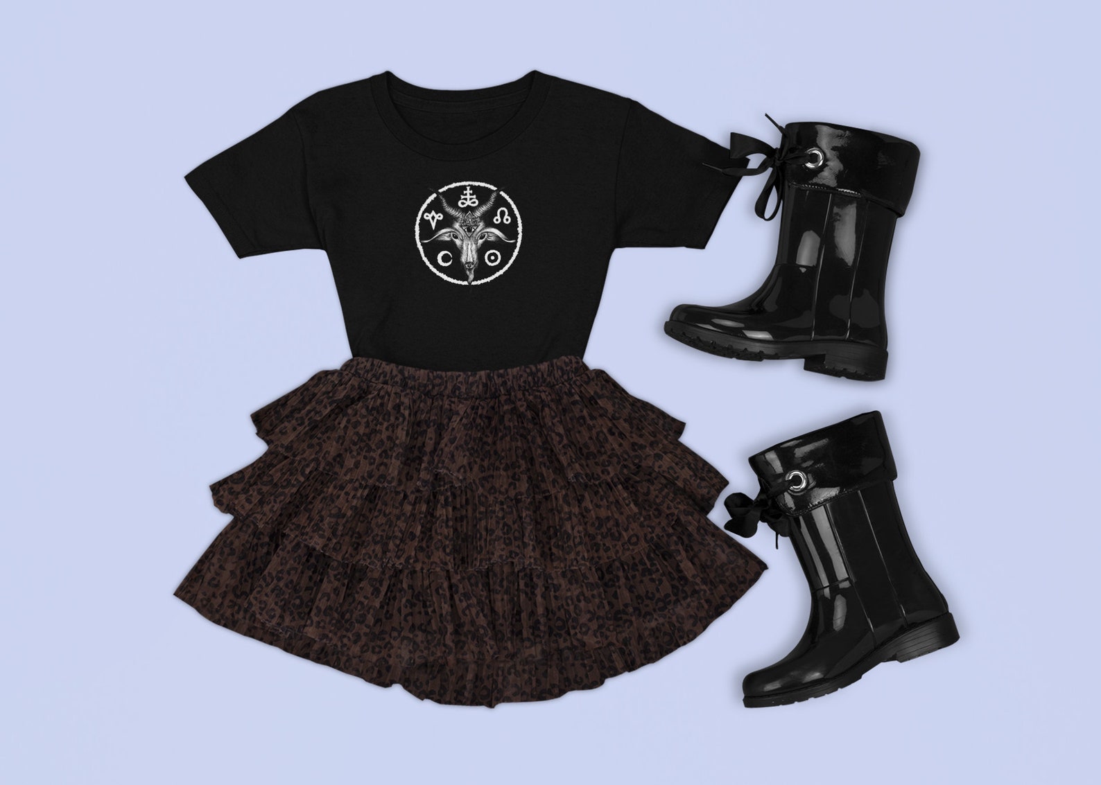 Baphomet Toddler Tee Satanic Kids Jersey Tshirt Occult Symbols ...