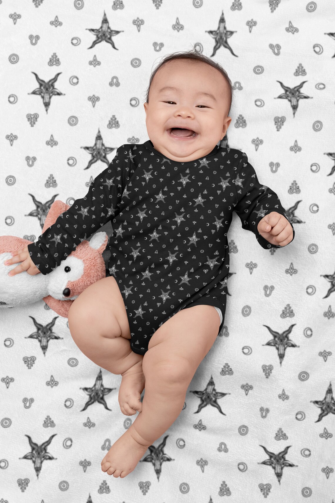 Baphomet Crib Sheets. Occult Baby Bedding. Satanic Symbols | Etsy