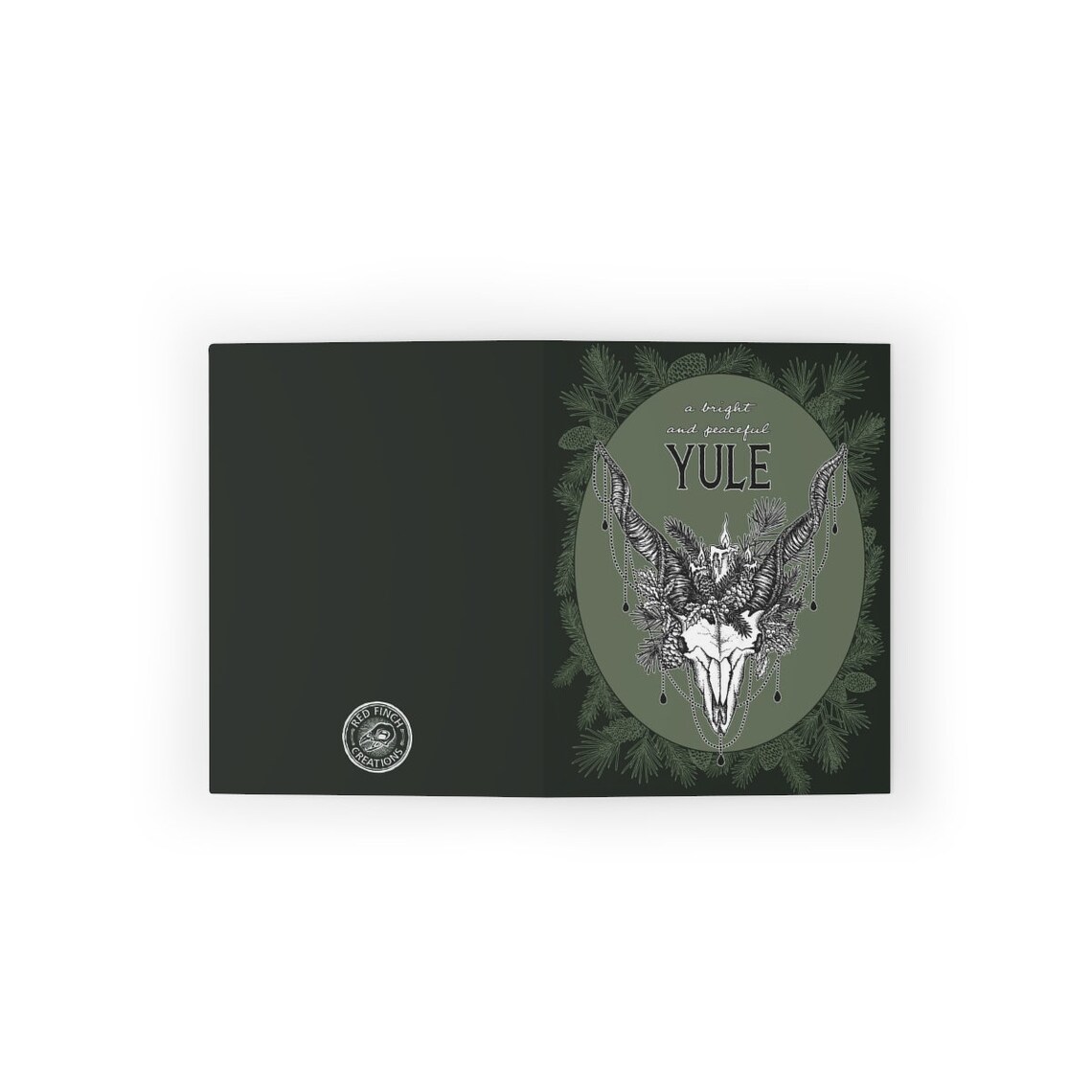 Yule Greeting Card Pack Pagan Yule Goat Skull Note Cards - Etsy