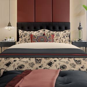 Occult Duvet Cover Bedding, Dark Satanic Witchcore Pillowcase, Witchy ...