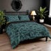Teal Moth Bedding, Witchy Gothic Cicada Duvet Cover + Pillowcase Set in ...
