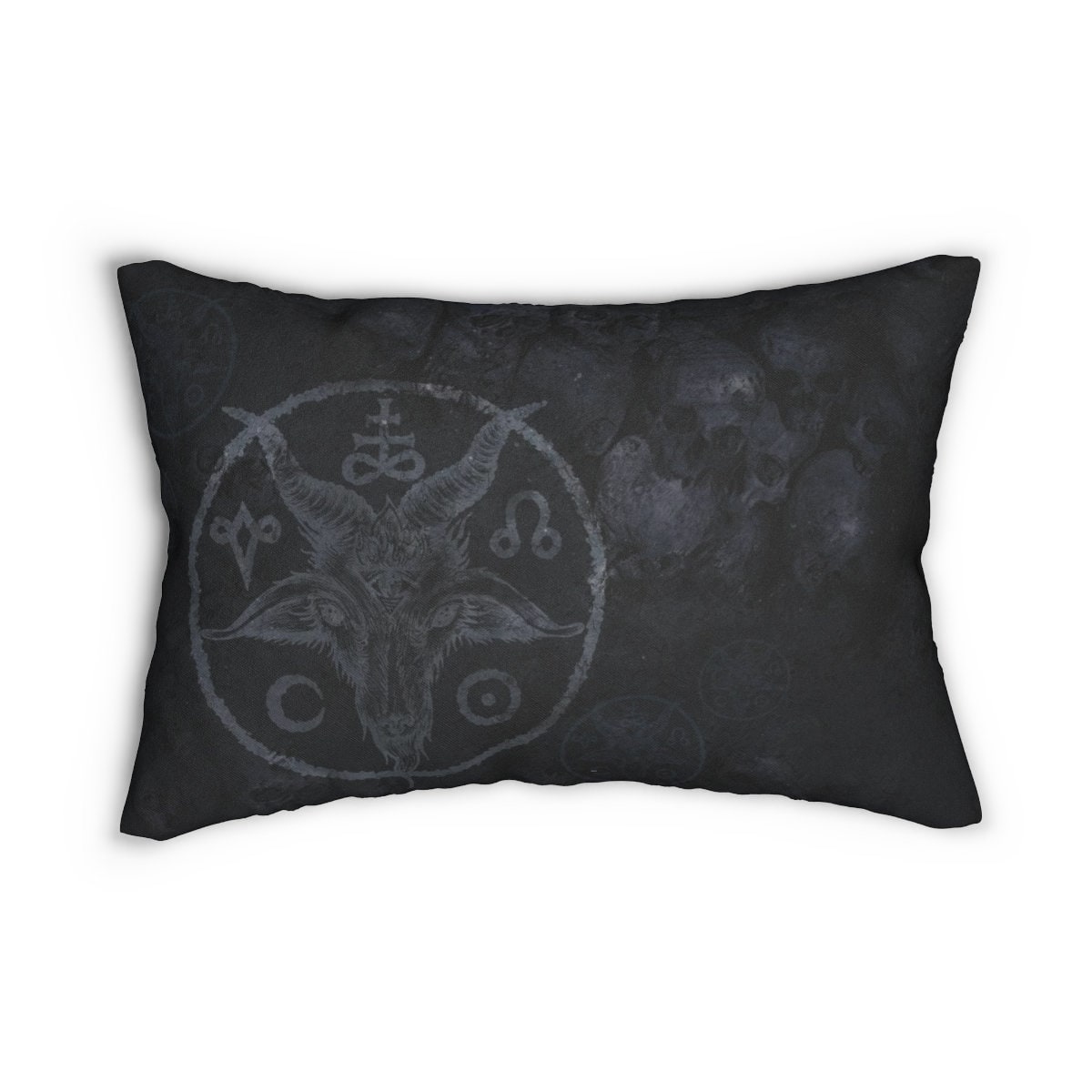 Baphomet Skull Pillow. Satanic Occult Home Decor. Dark & Spooky ...