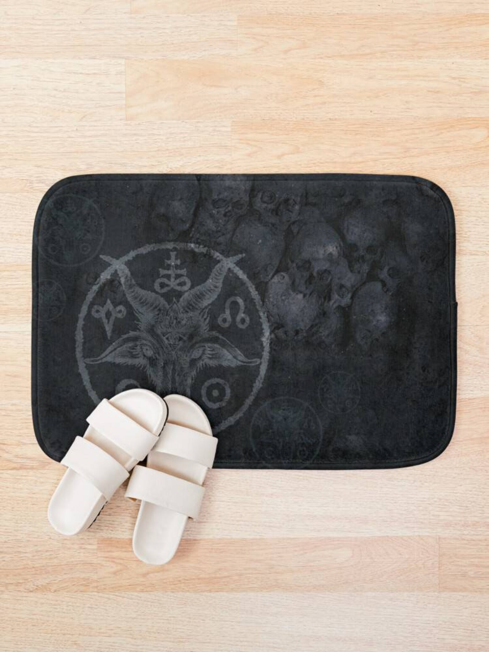 Satanic Bath Mat Baphomet Shower Rug Goth Bathroom Decor - Etsy