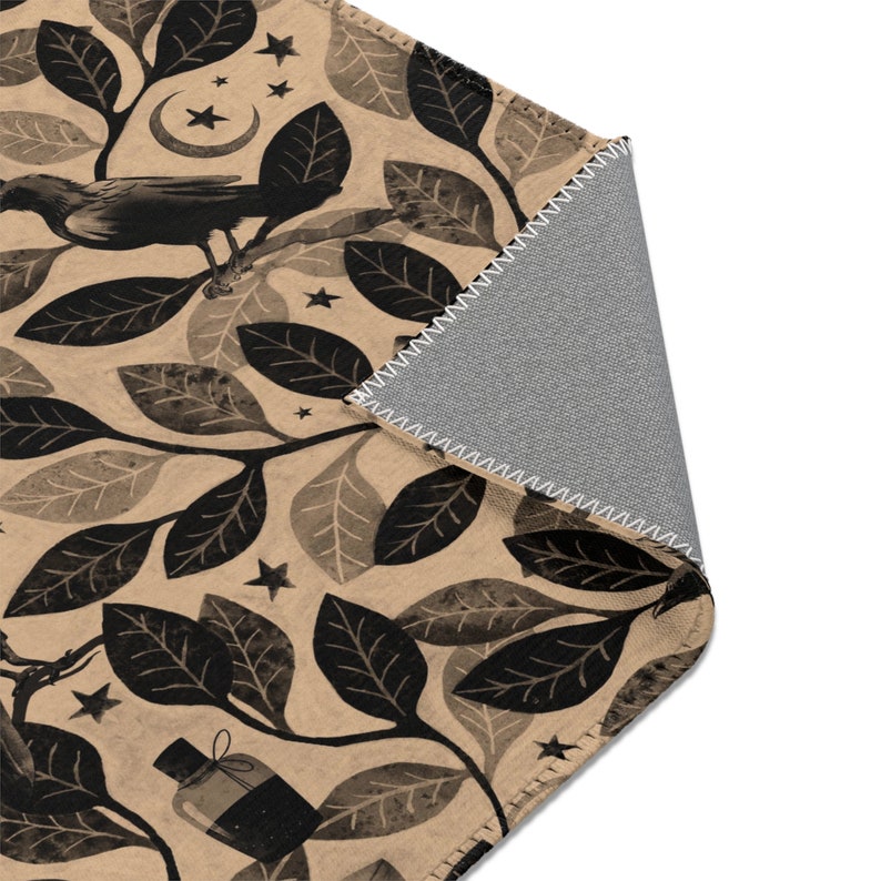 Witchy Raven Rug Gothic Watercolor Indoor or Outdoor Area - Etsy