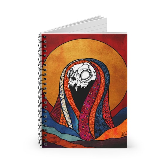 Cat Skull Notebook Occult Kitty Notebook Witchy Skeleton | Etsy