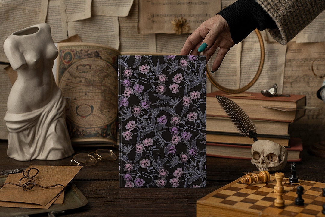 Pastel Goth Hardcover Journal, Fun Gothic Floral Lined Dream Diary in ...