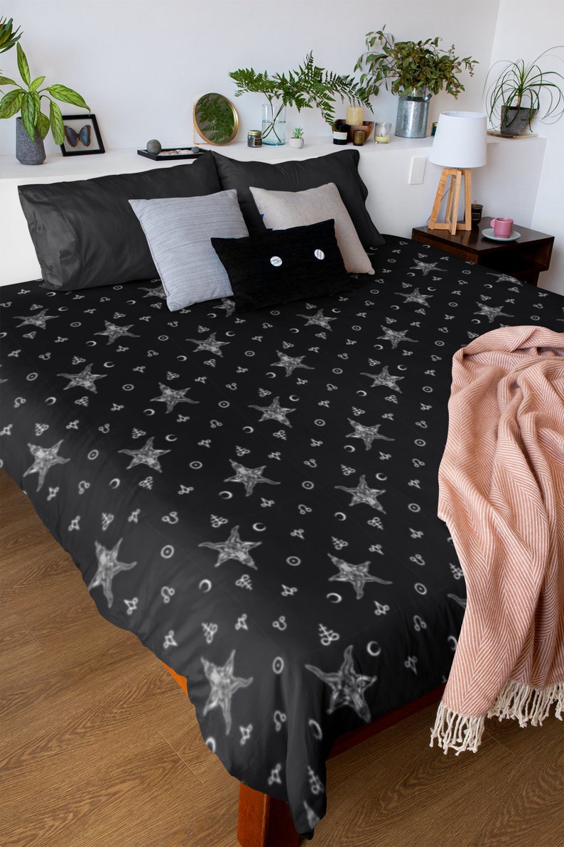 Occult Baphomet Duvet Satanic Comforter Cover Gothic | Etsy