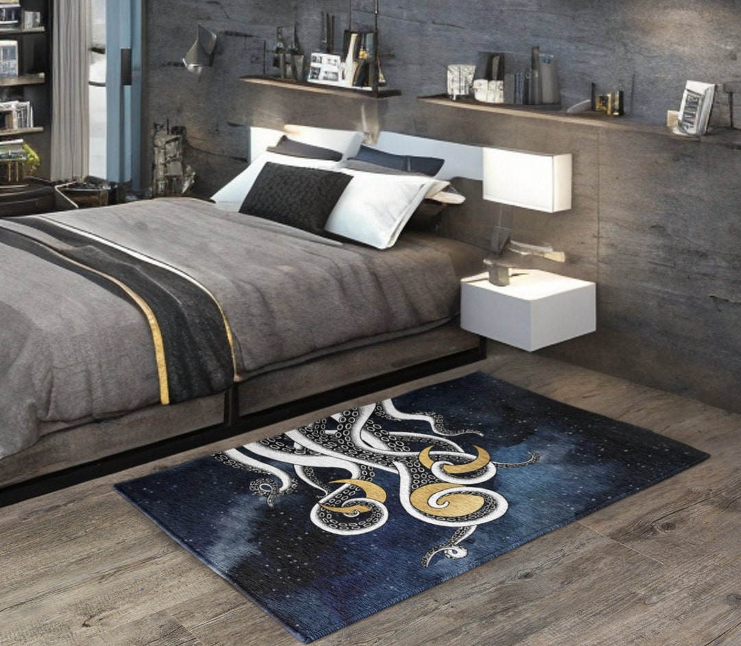 Witchy Galaxy Rug, Occult Octopus Tentacle Outdoor Doormat Carpet W ...