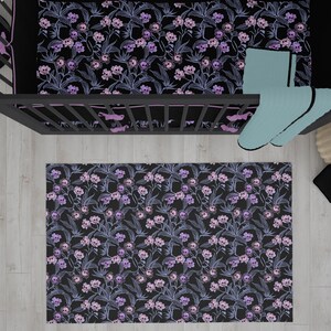Pastel Goth Crib Sheets, Spooky Skull Flower Infant Cot Sheets in Pink ...