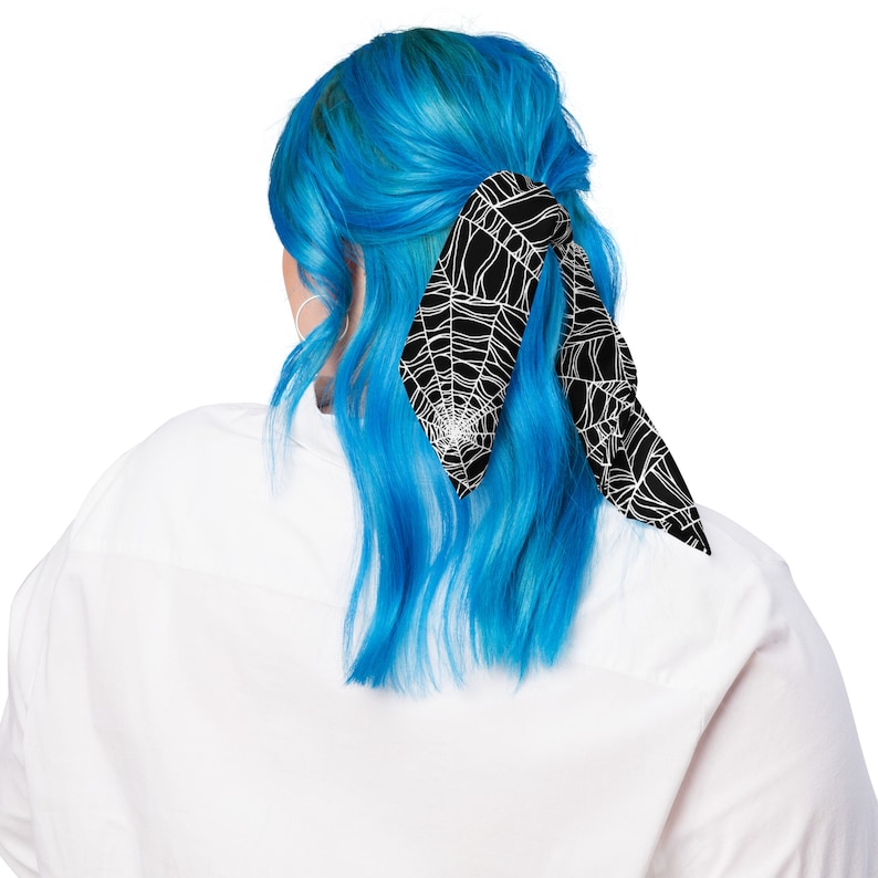 Spider Web Bandana, Spooky Gothic Multifunctional Cloth in Black ...