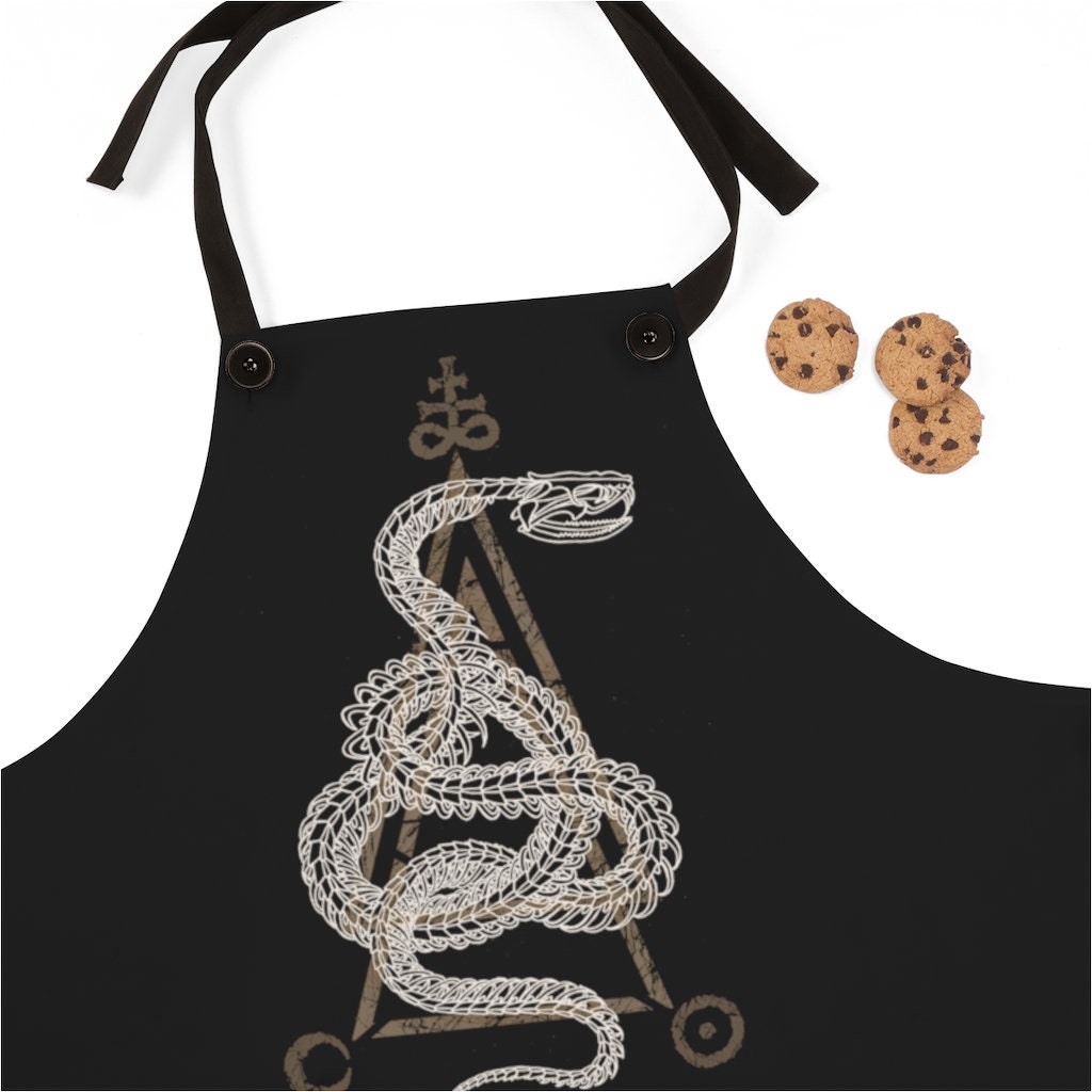 Kitchen Witch Apron. Occult Gothic Snake Skeleton Coverall. - Etsy