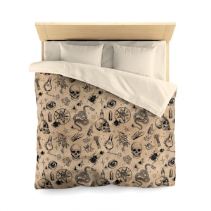 Occult Duvet Cover Bedding, Dark Satanic Witchcore Pillowcase, Witchy ...