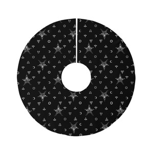 Satanic Yule Tree Skirt, Occult Baphomet Christmas or Winter Solstice ...