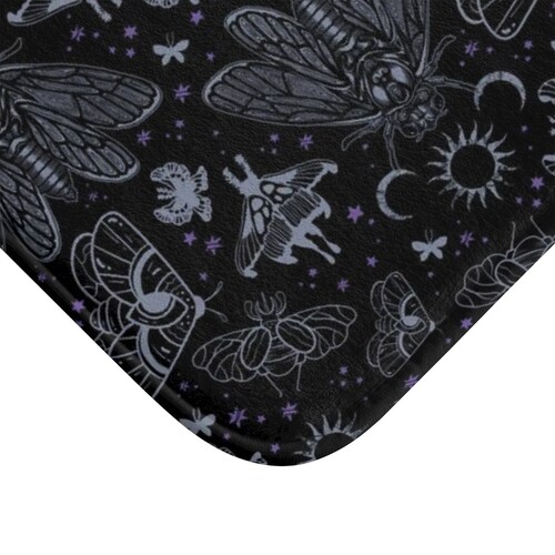 Cicada Shower Curtain Occult Witchy Scarab Beetle & Moth Bath - Etsy