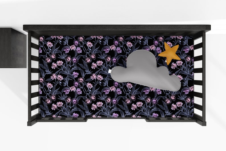 Lenzuola per culla gotiche pastello, lenzuola per culla per neonati con ...