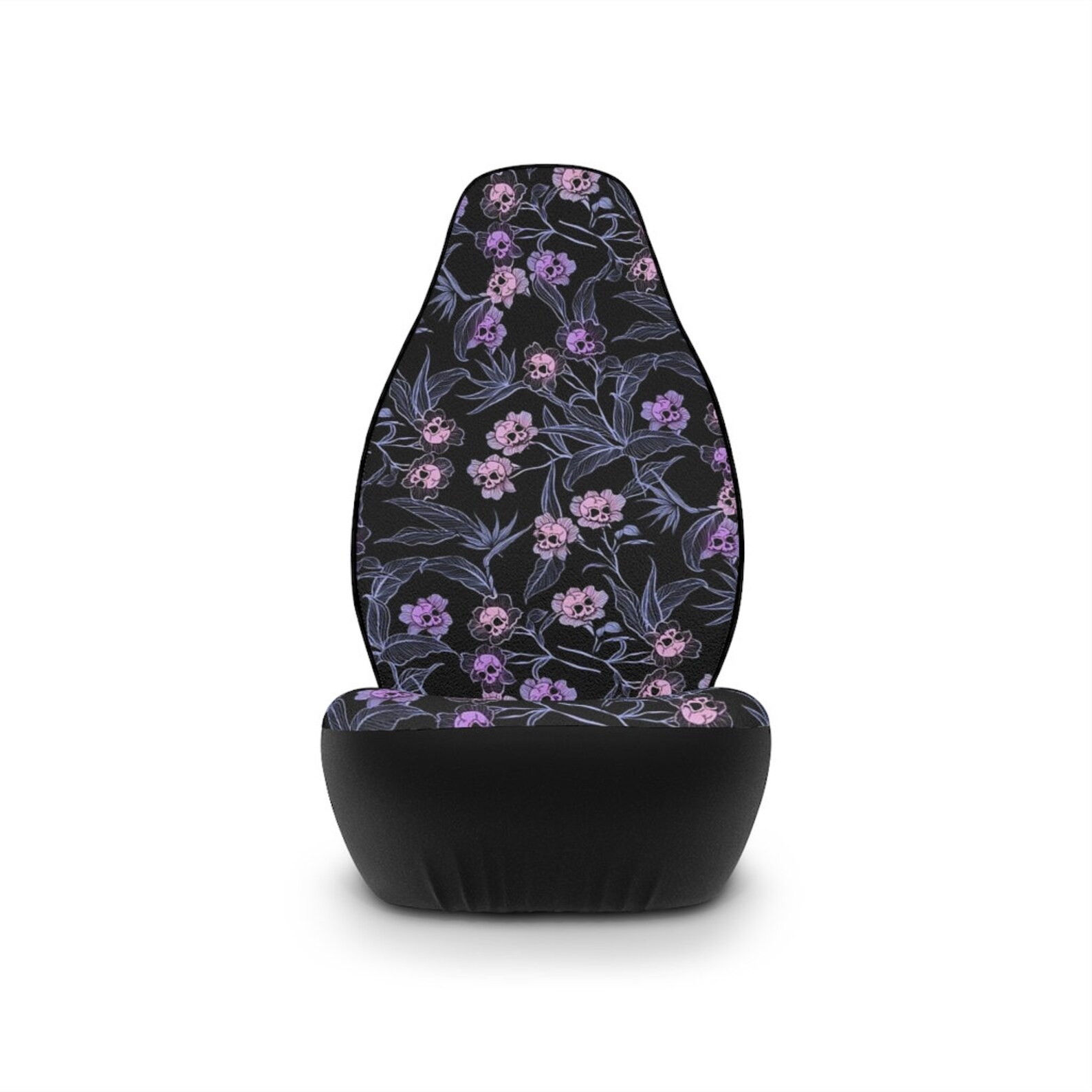 Pastel Goth Car Seat Covers, Beautiful Macabre Gothic Floral Skull ...