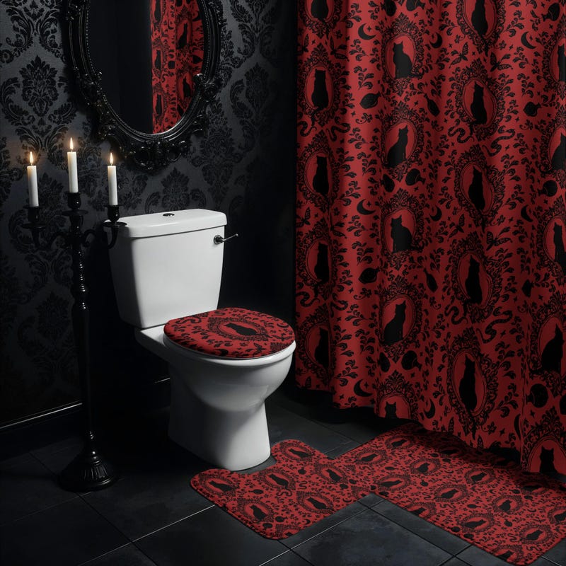Dark Gothic Shower Curtain - Etsy UK