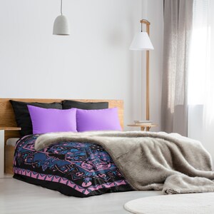 Pink Dancing Skeleton Duvet Cover, Spooky Goth Vaporwave Bedding in ...