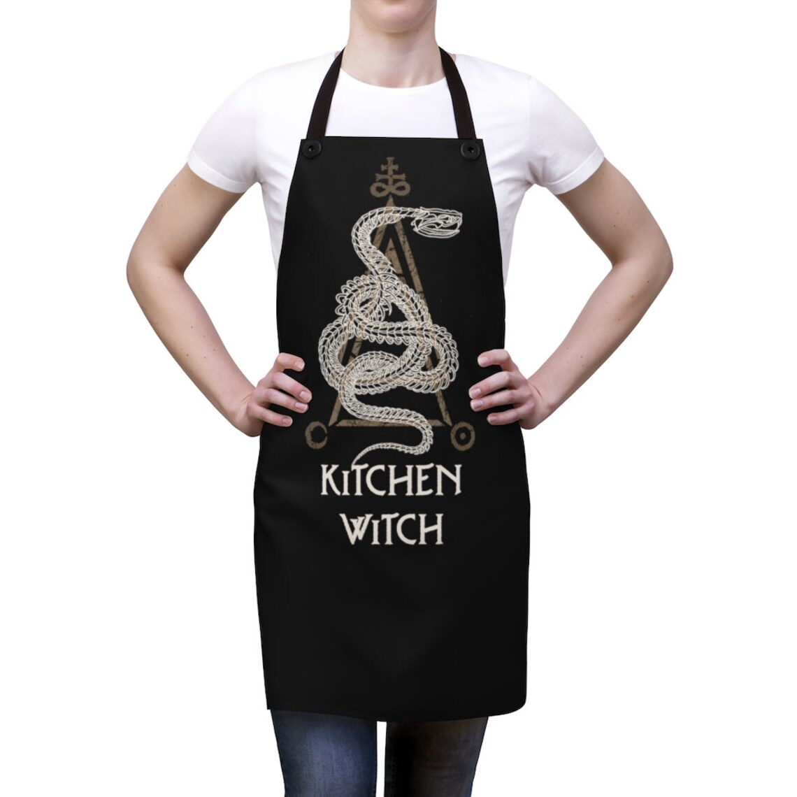 Kitchen Witch Apron. Occult Gothic Snake Skeleton Coverall. - Etsy