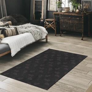 Dark Academia Rug, Elegant Gothic Human Skull Indoor/outdoor Area ...