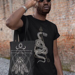 Occult Snake Shirt. Serpent Skeleton Art Tshirt. Satanic Symbols Tee ...