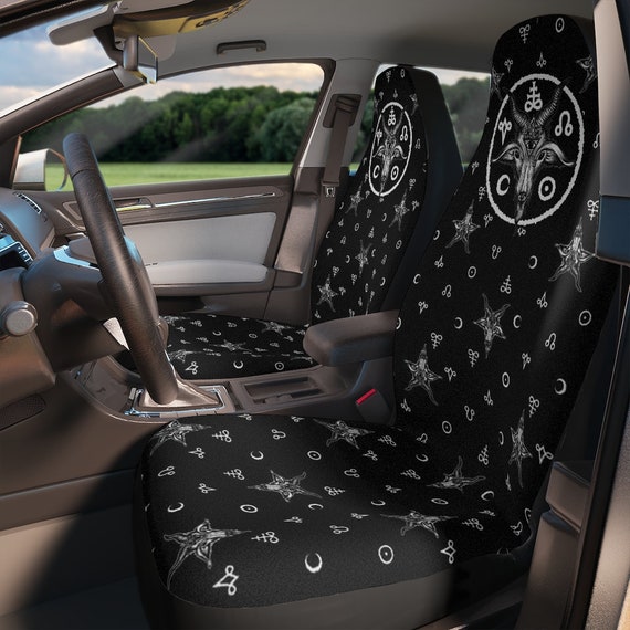 Satanic Car Seat Covers Occult Baphomet Demonic Symbol Alchemy Print Art Vehicle Upholstery Covers for Goth or Metalhead Truck Hearse Etsy