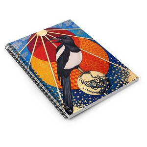 Esoteric Magpie Planner, Mystical Occult Corvid Spiral Dream Journal ...