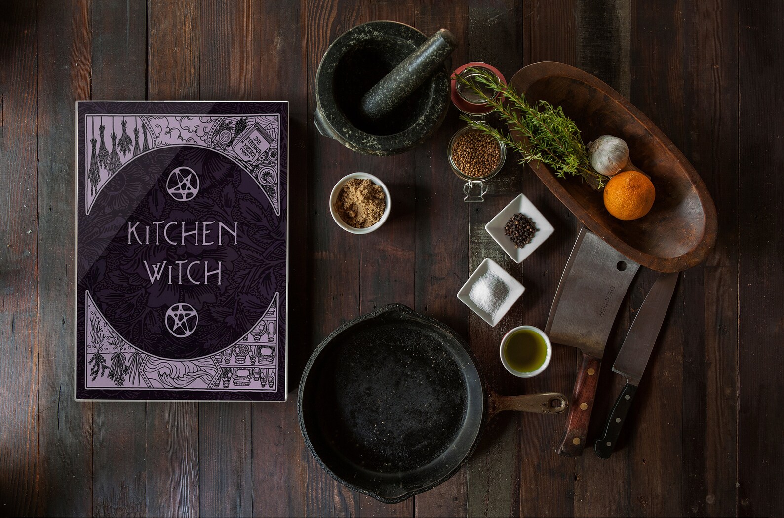 Kitchen Witch Cutting Board Witchy Herbalist Medicine Woman - Etsy