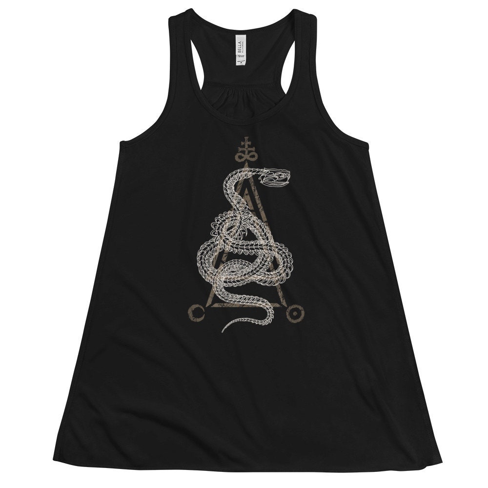 Occult Snake Tank. Womens satanic serpent bones top. Witchy | Etsy