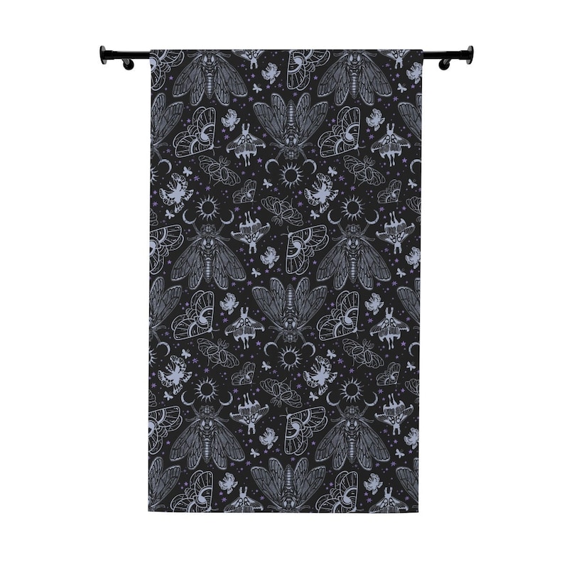 Esoteric Cicada Curtain Witchy Goth Window Curtain W - Etsy