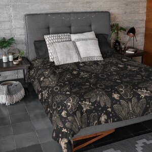 Occult Cicada Bedding, Witchy Esoteric Moth King Queen or Twin Duvet ...