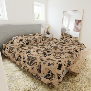 Occult Duvet Cover Bedding, Dark Satanic Witchcore Pillowcase, Witchy ...