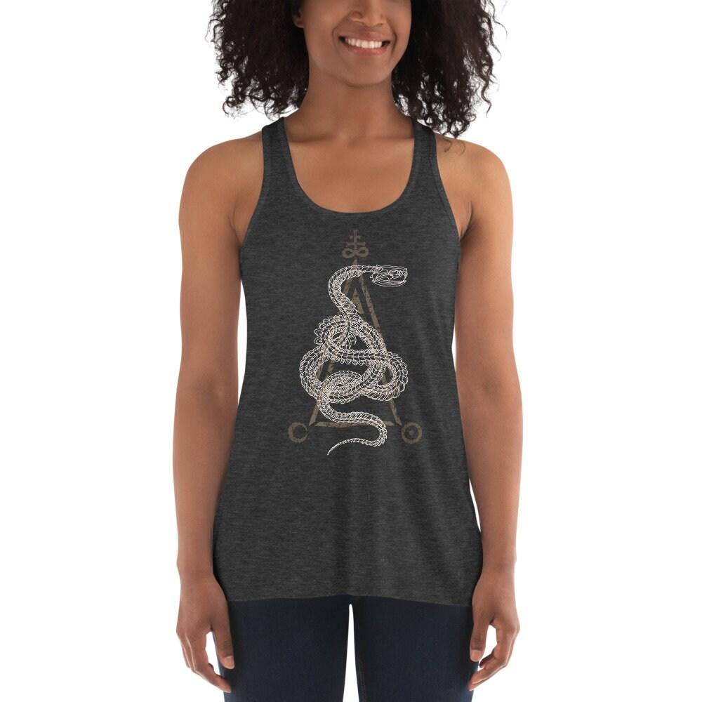 Occult Snake Tank. Womens satanic serpent bones top. Witchy | Etsy