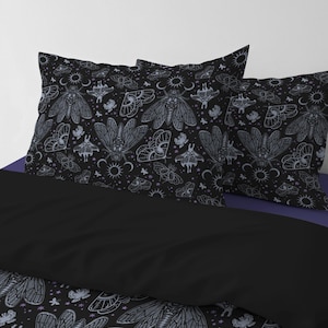 Witchy Cicada Bedding Set, Occult Moth 3-piece Duvet Cover ...