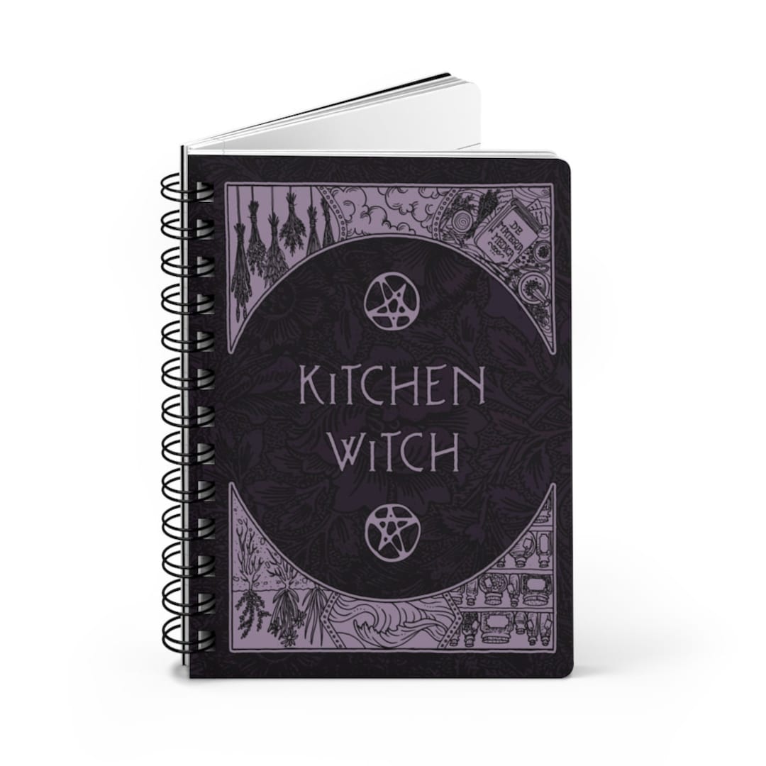 Kitchen Witch Notebook,witchy Home Chef Recipe Book,gothic Pagan Spiral ...