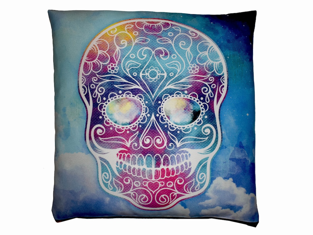 Day of the Dead/sugar Skull Cushion Cover - Etsy UK