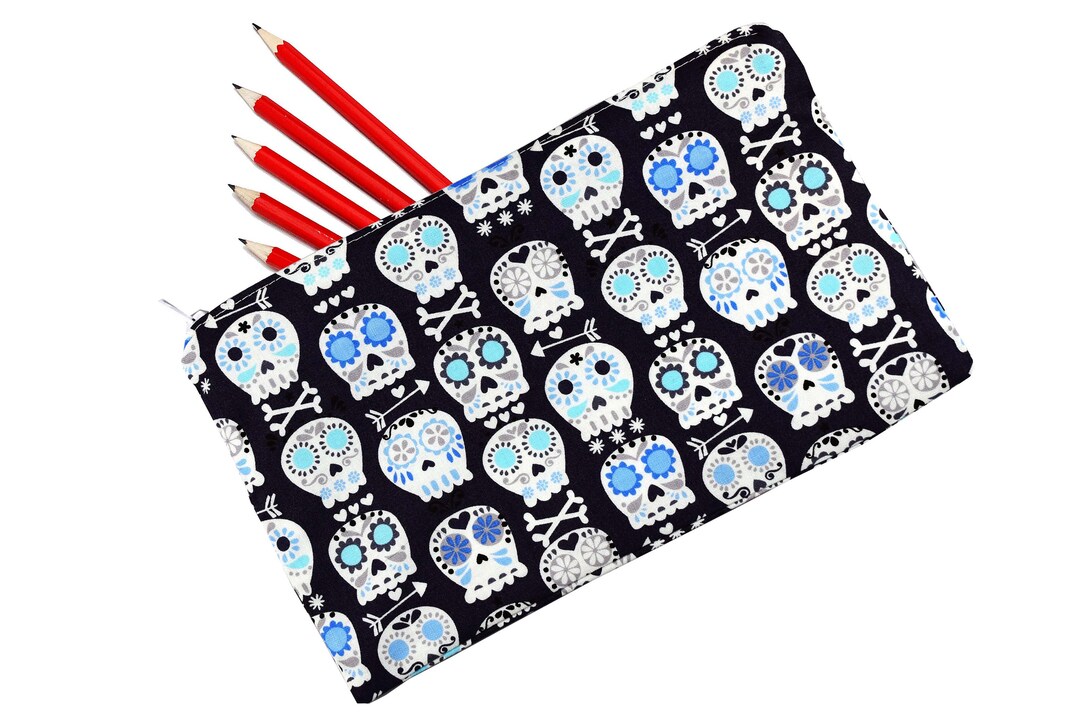 Sugar Skull Pencil Case. - Etsy