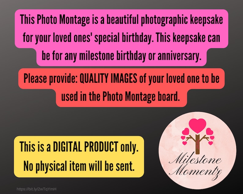 Photo Montage Poster / Photo Collage Board DIGITAL / Milestone - Etsy