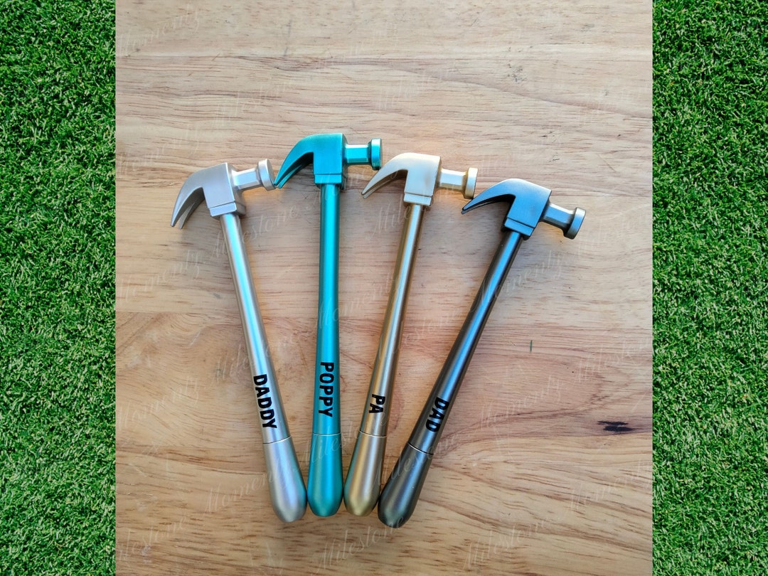 Hammer Novelty Pen Customised / Father's Day Gift Personalised ...