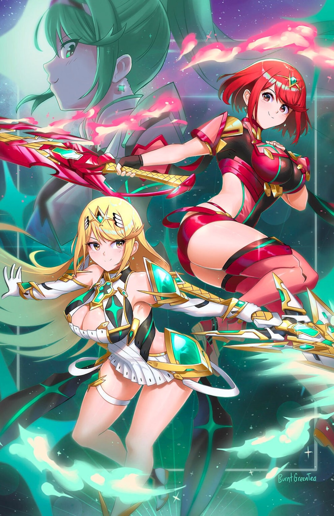 Xenoblade Chronicles 2 Mythra And Pyra Poster Etsy