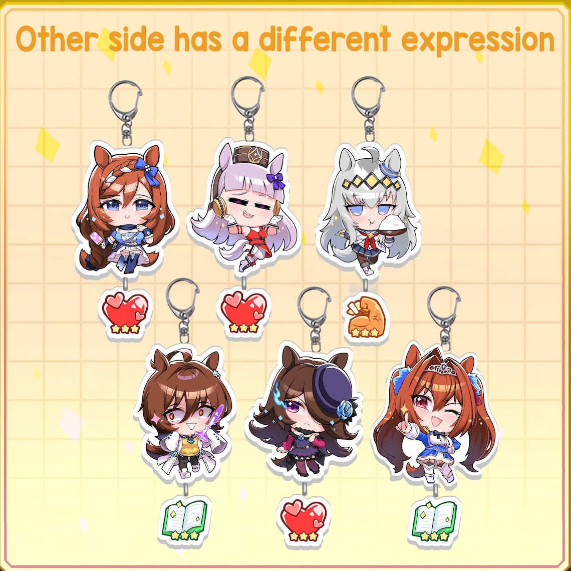 Uma Musume Acrylic Keychain Charms - Etsy