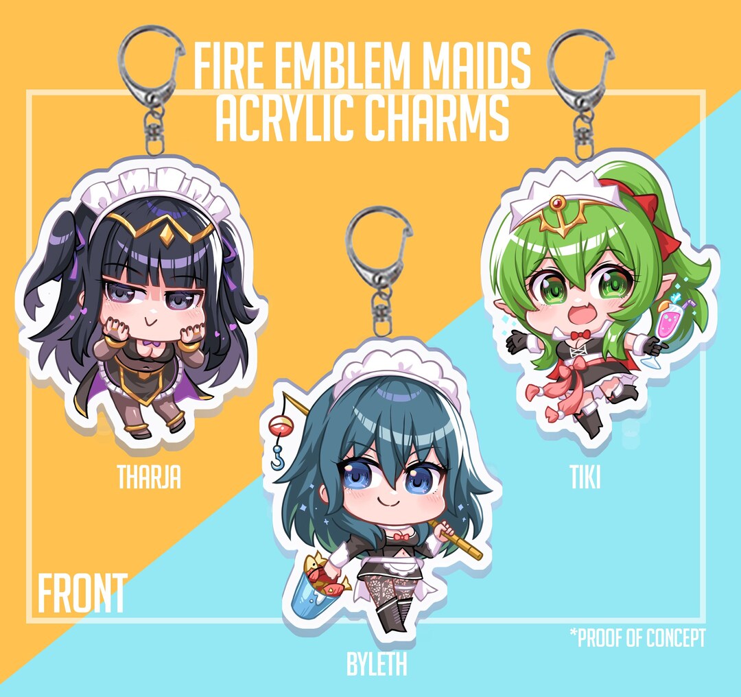 Maid Tharja, Byleth & Tiki Acrylic Charms From Fire Emblem - Etsy