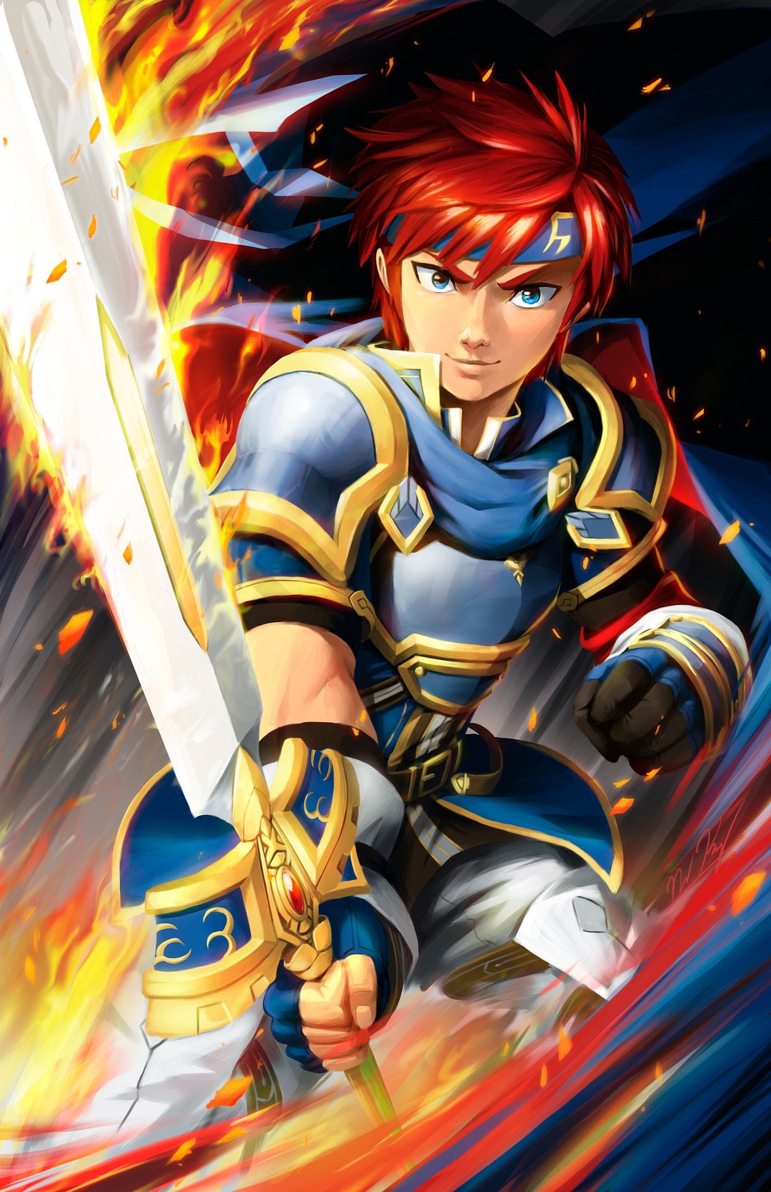 Roy Fire Emblem Poster - Etsy