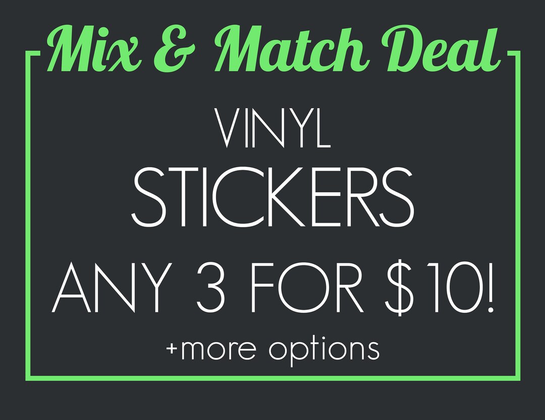 Mix and Match Stickers - Etsy