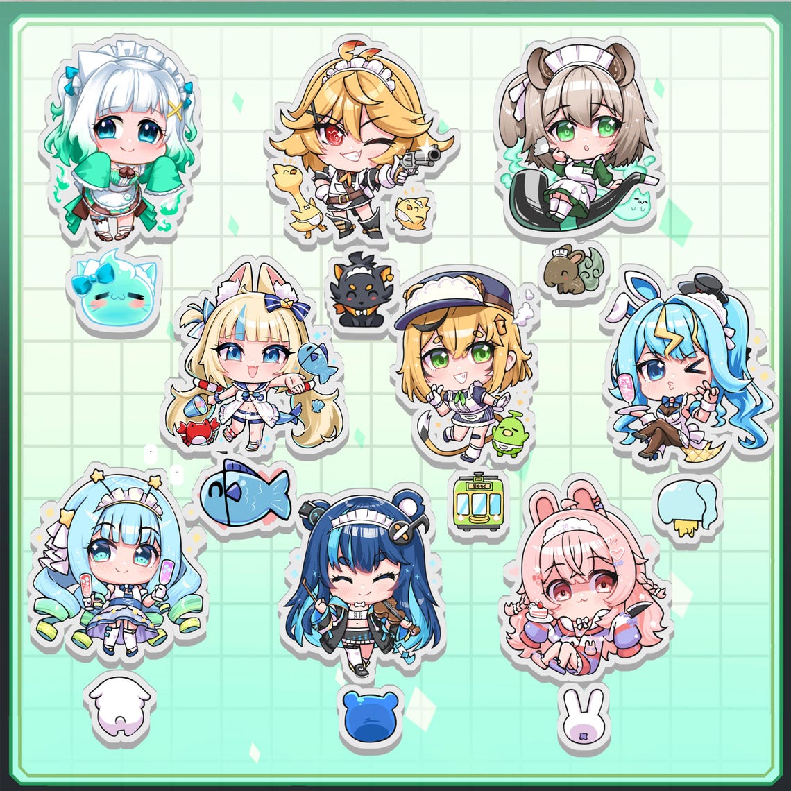 Phase Connect & Indie Vtuber Acrylic Keychain Charms - Etsy
