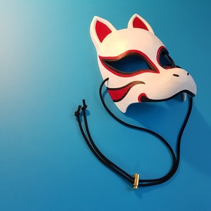 Kitsune Mask Half - Resin Japanese Fox Classic Masks Made to Order ...