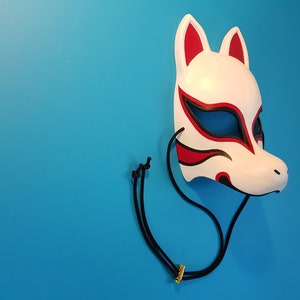 Kitsune Mask Half - Resin Japanese Fox Classic Masks Made to Order ...